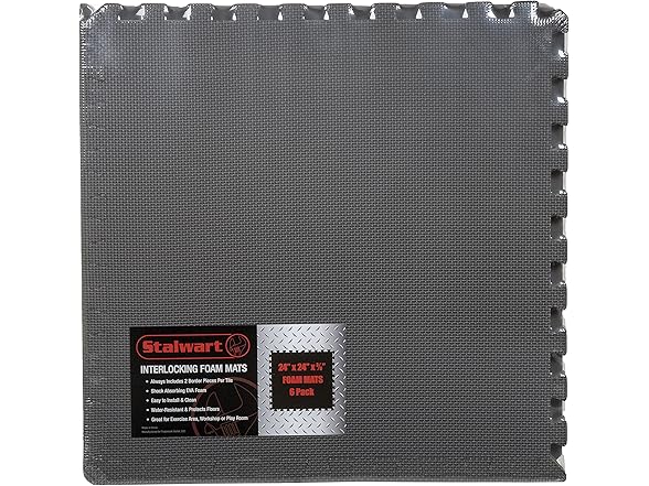 Stalwart Eva Foam Mat Tiles 6 Pack 24 Sq Ft