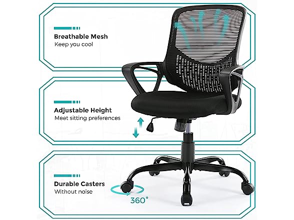 Ergonomic Computer Chair Mesh Back