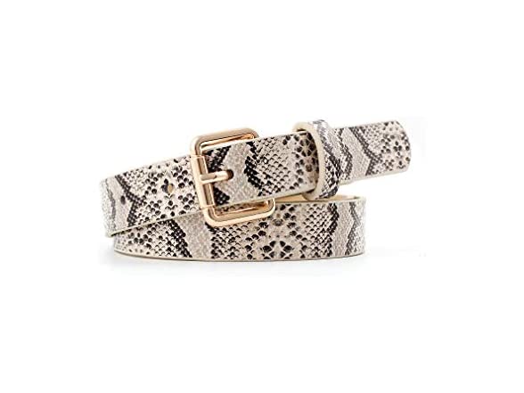 Snakeskin Print Belt