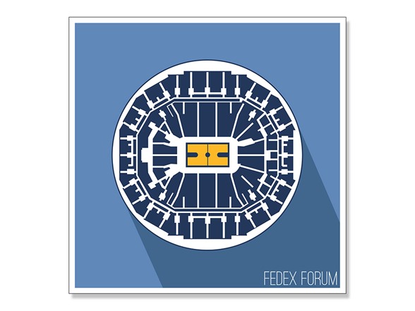 NBA 24x24 Seating Map Poster - Pick Team