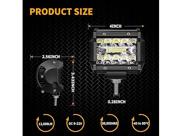 TURBO SII LED 4in 60W Auto Light/Work Light Pods