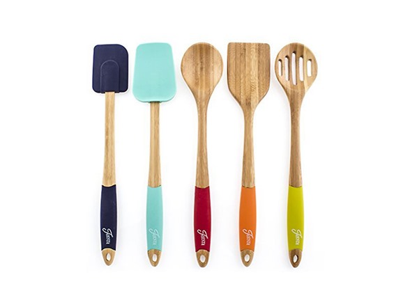 Fiesta 5-Pc Bamboo Silicone Utensil Set