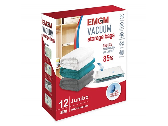 EMGM Vacuum Storage Bags 12-Pack