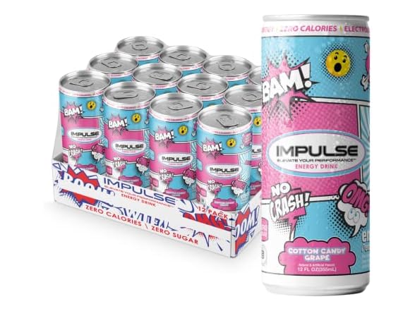 (12 Pack) Impulse Energy Cotton Candy Grape
