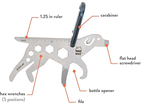 ust stainless-steel multi-tool carabiner