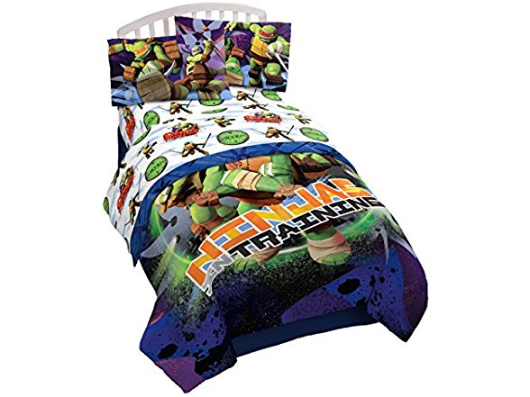 TMNT 'Stars' 3pc Microfiber Sheet Set