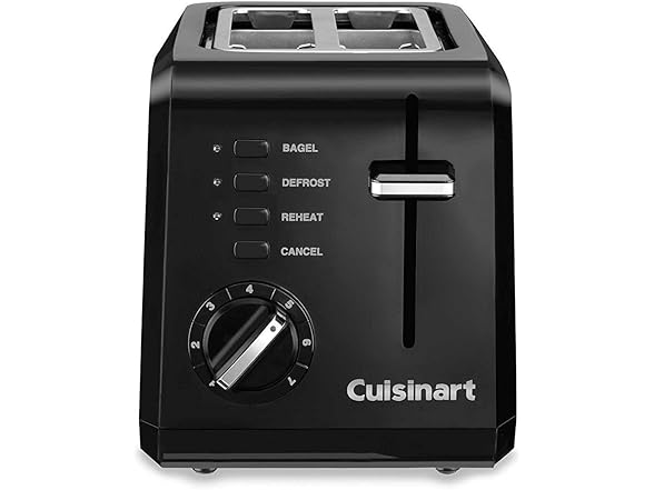 Cuisinart Compact 2-Slice Toaster - CPT-122 - Black (Renewed) (Open Box)