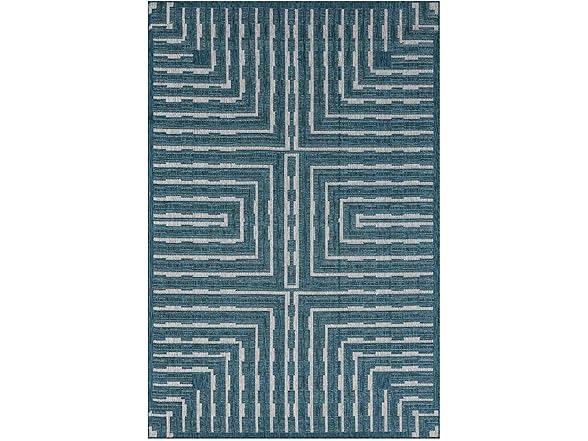 Waterproof Geometric Striped Outdoor Rug