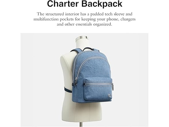 Coach Charter Backpack (Indigo Denim)