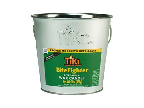 Galvanized Citronella Wax Candle Bucket, 17 Ounce