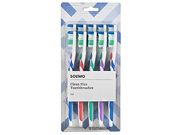 Clean Plus Toothbrushes, Pack of 10