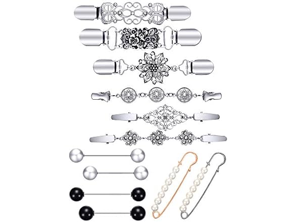 12 PC Vintage Sweater Shawl Clips