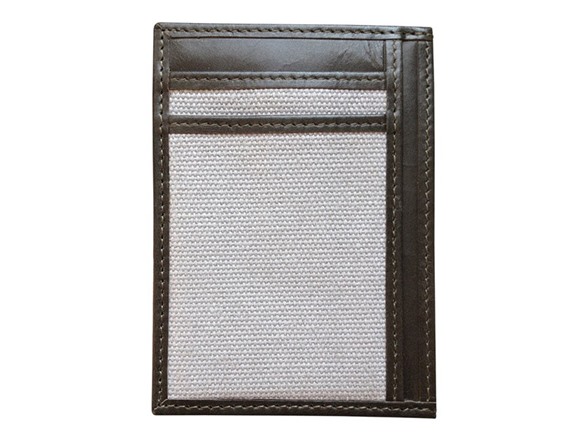 Avallone Canvas/Leather Money Clip Wallet