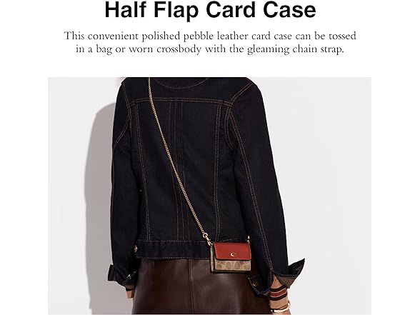 Coach Colorblock Half Flap Card Case