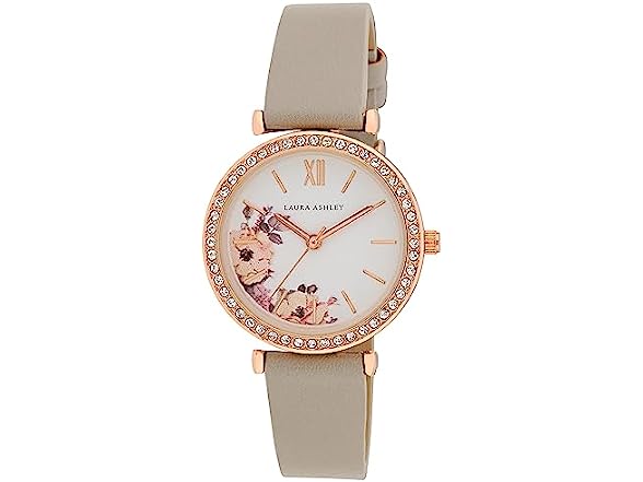 Laura Ashley Women's Floral Dial Watch