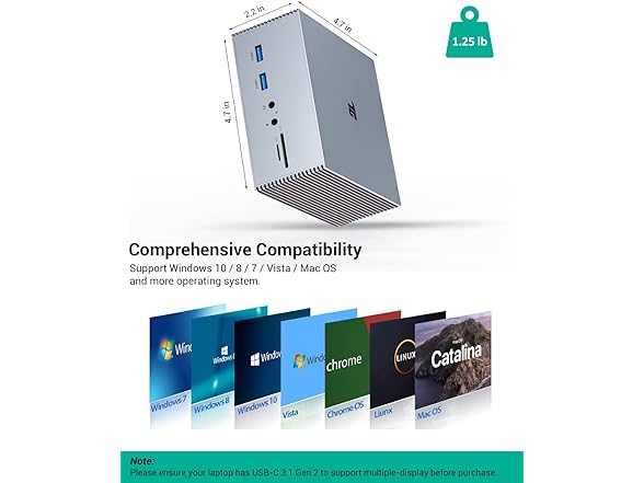Tiergrade 16-1 USB-C Docking Station with Dual 4K HDMI