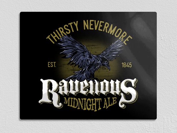 Ravenous Midnight Ale 11" x 14" Metal Poster