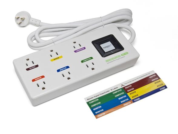 Monster Power 6-Outlet Digital PowerCenter with Dual Mode Plus