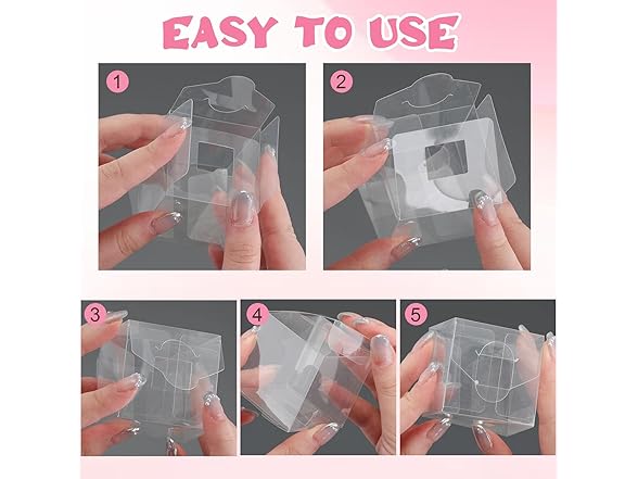 400 Pcs Clear Plastic Favor Boxes