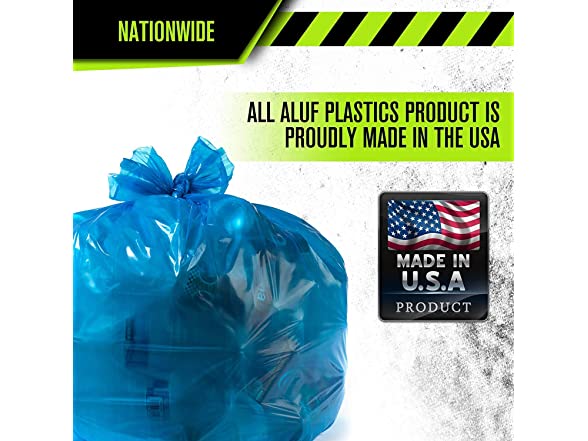 Aluf Plastics 33 Gallon Blue Trash Bags (100ct)