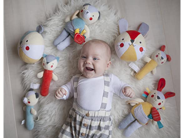 Cotton Soft Squeaker Baby Rattle