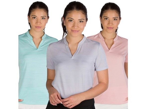 (3-Pack) Three Sixty Six Collarless Polo