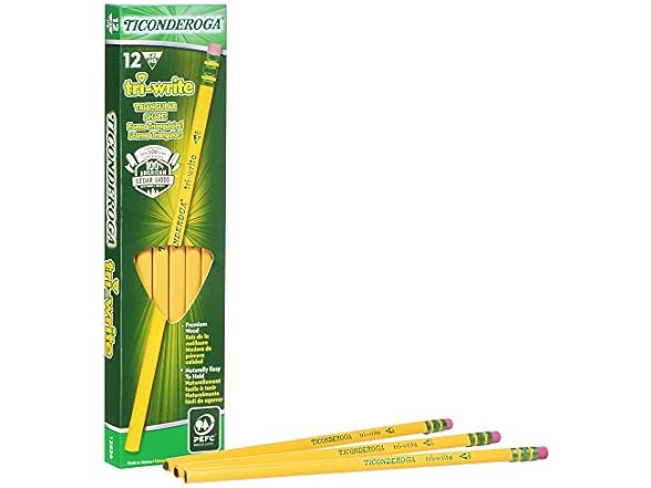 Ticonderoga Tri-Write Triangular Pencils
