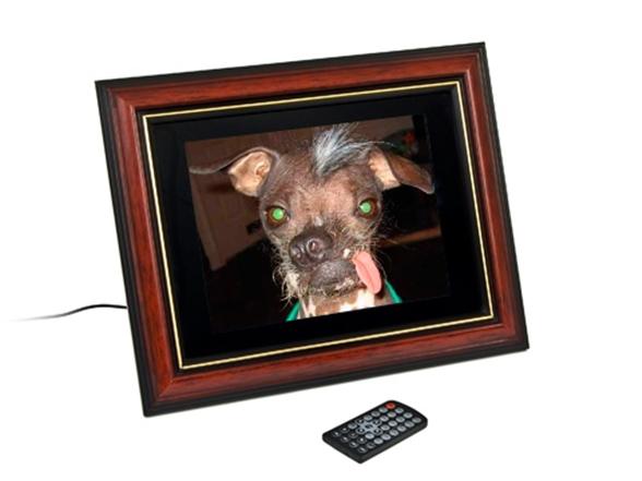 Augen 12” Cherry Wood Digital Picture Frame