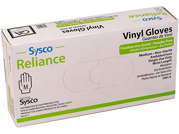 Sysco New Disposable Vinyl Gloves