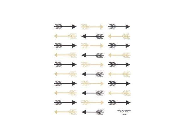 Black and Gold Arrow Stickers - 2 Shee