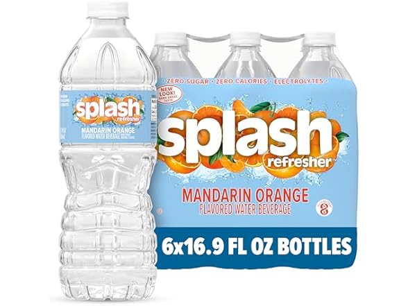 6PK Splash Refresher Flavored Water Bottles