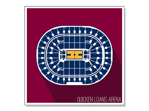 NBA 24x24 Seating Map Poster - Pick Team