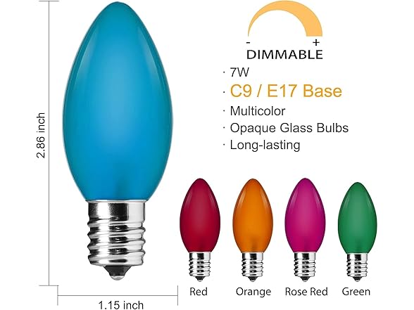 Brightown C9 Incandescent Bulbs