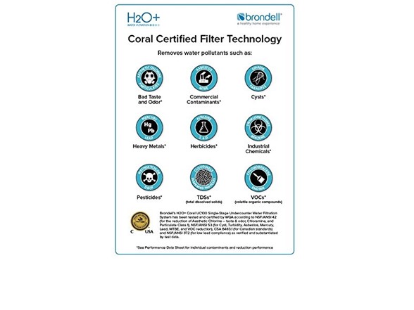 Brondell H2O+Coral Single-Stage Water Filter Combo