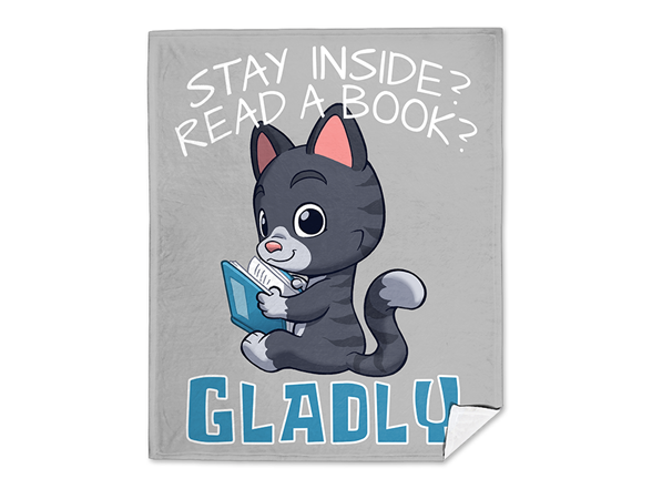 Stay Inside and Read Mink Blanket