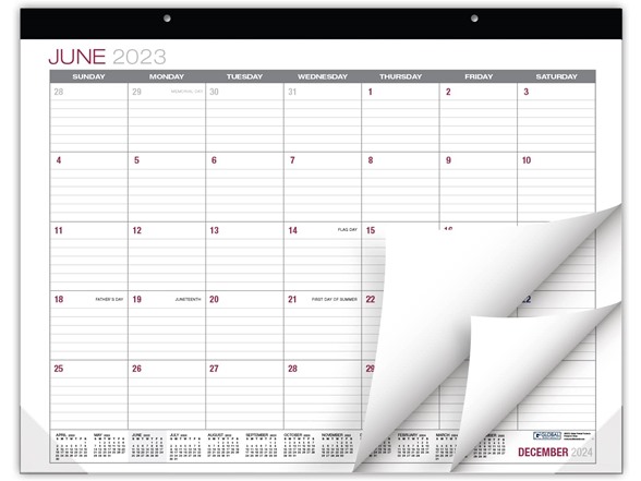 2024 Desk Calendar 22"x17" 20 Pack