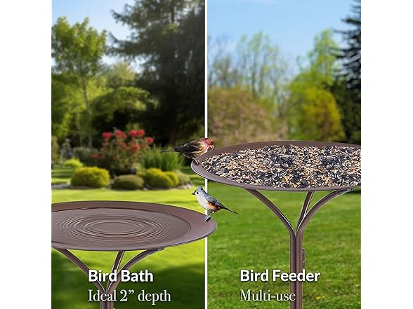 Good Directions 20” Rust Bird Bath with Stand