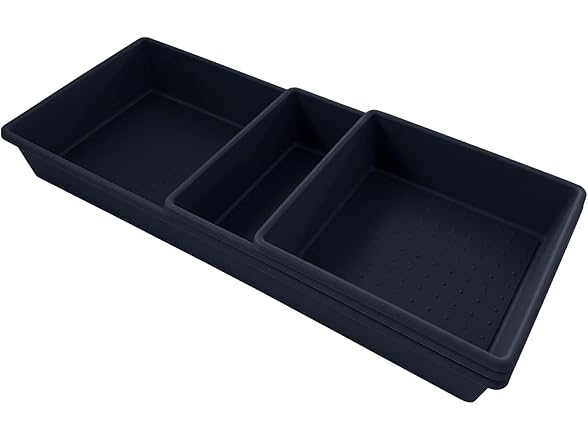 Edge Tray Bins for Drawers - 3 Pack