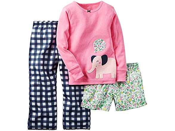 Carters Baby Girls 3 Piece PJ Set