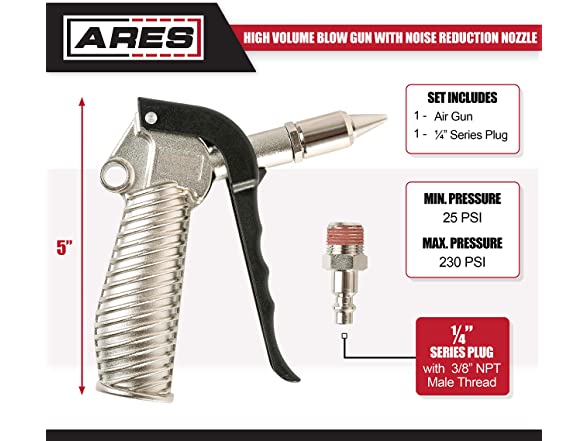 ARES ARES 70055 | 5-inch High Volume Blow Gun