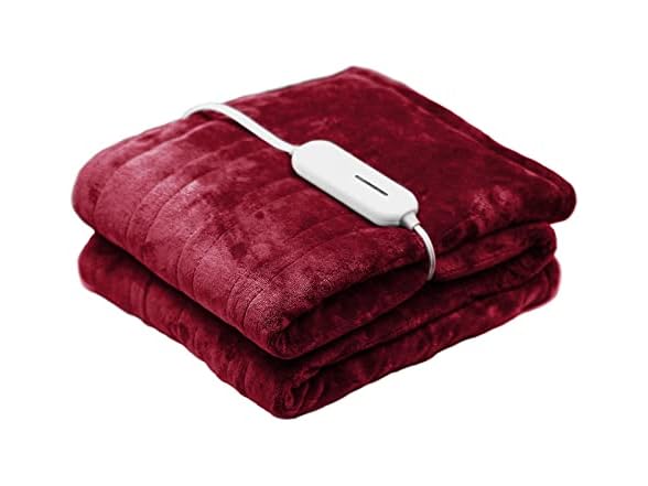 Heated Blanket, Machine Washable (50 x 60) (Red