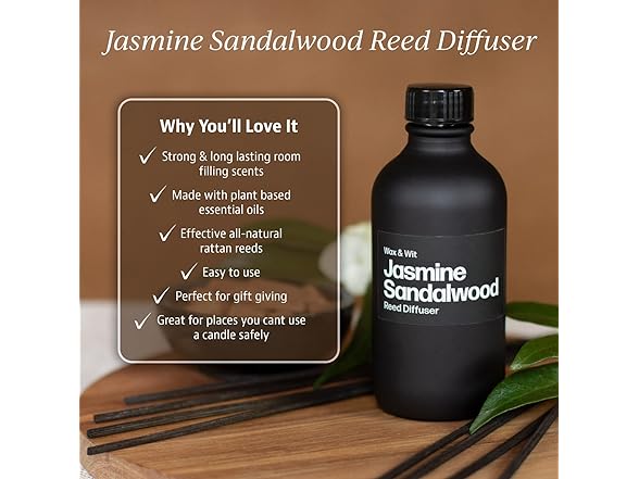 Jasmine Sandalwood Reed Diffuser