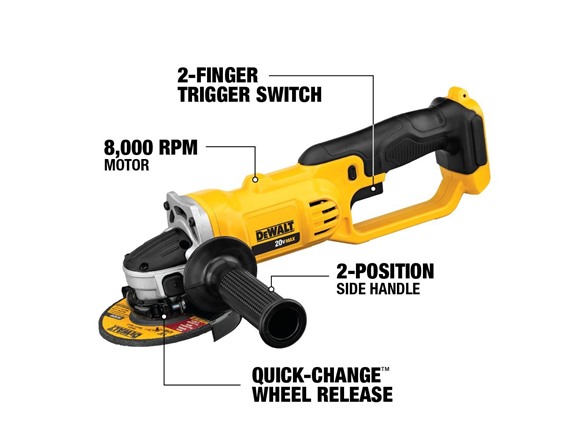 Dewalt DCG412B 20V MAX* Lithium Ion 4-1/2? Grinder (Tool Only)