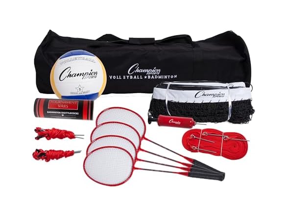 Champion Sports Volleyball/Badminton Set