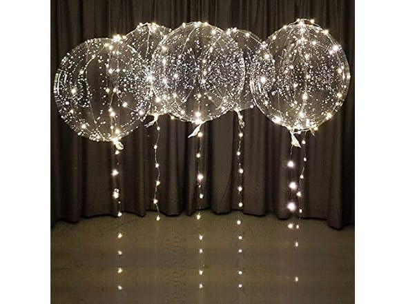 Warm White led balloons with batteries