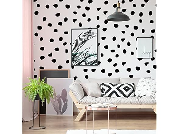 1000 Pieces Polka Dots Boho Wall Decals