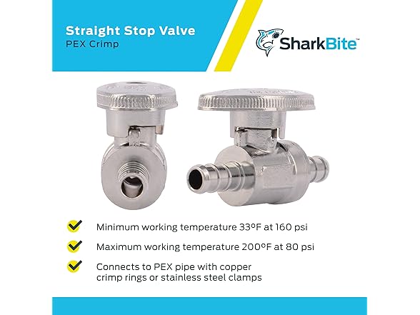 SharkBite 3/8" Crimp Quarter Turn Stop