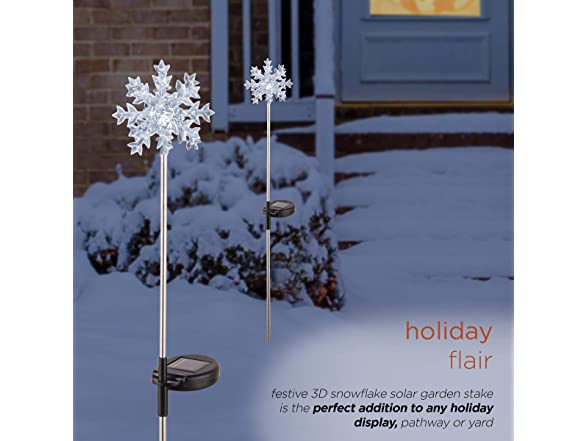 Alpine Solar Snowflakes, 2-Pack