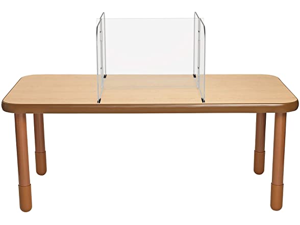 4-Zone Clear Desk Dividers for Tables