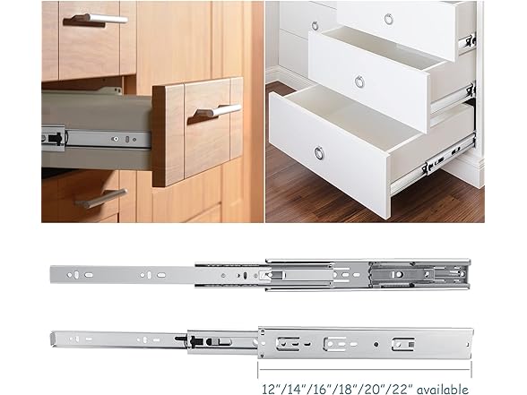 10 Pack 18" Soft Closing Draw Slides